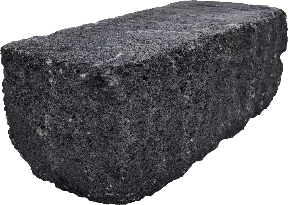 Splitrock hoekstuk trommel 29x13x11 cm antraciet geknipte kopse kant ...