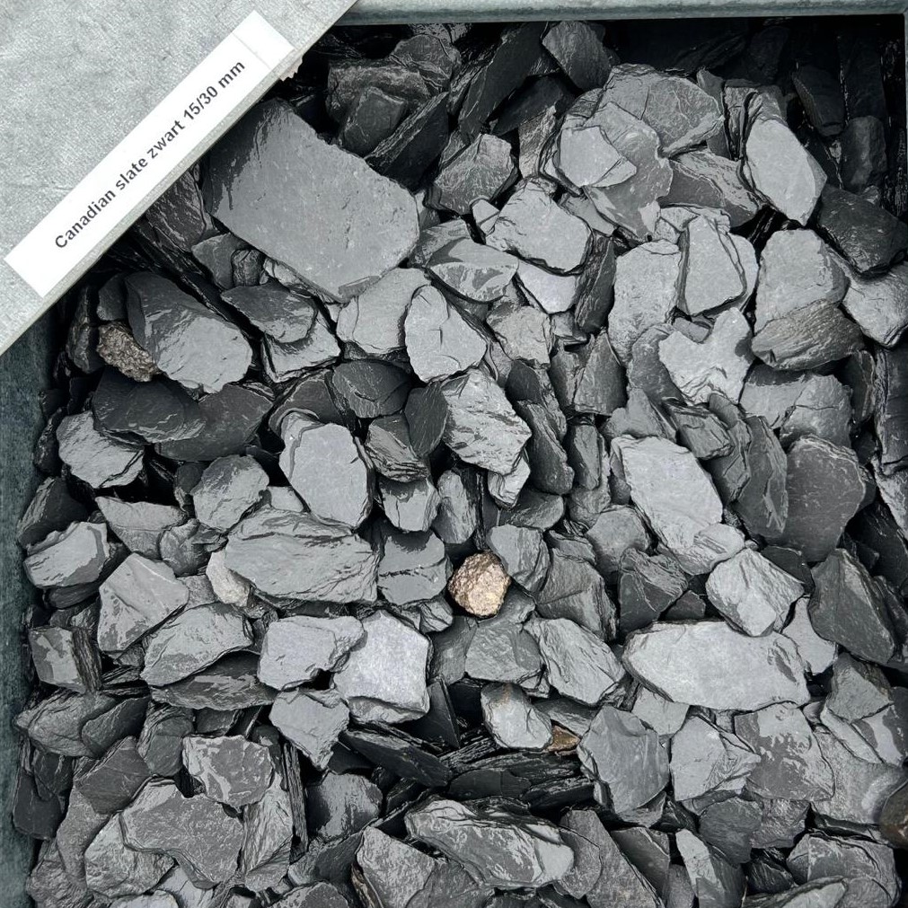 Canadian slate zwart 30/60 mm 1,0 m3 | Stenekes Steenhandel